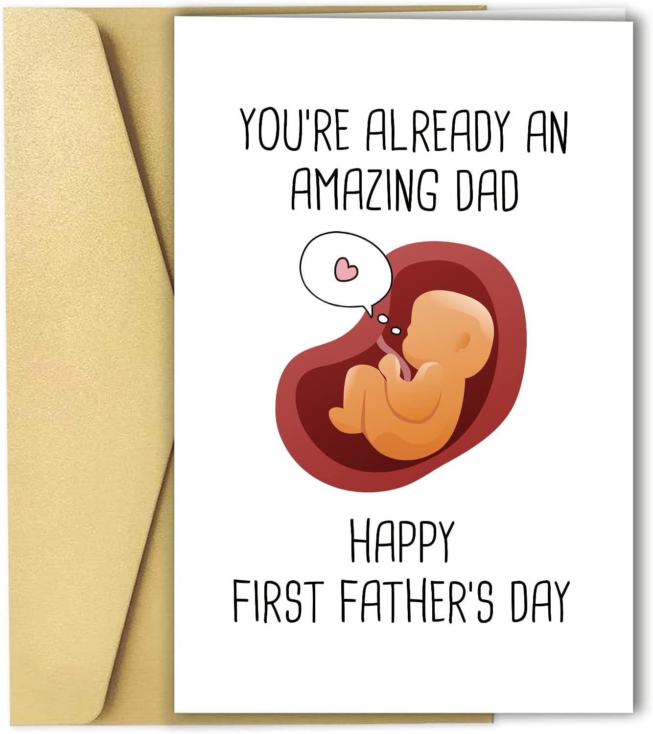 Amazon.com : Hiappt Expecting Fathers Day Card - First Fathers Day Card ...