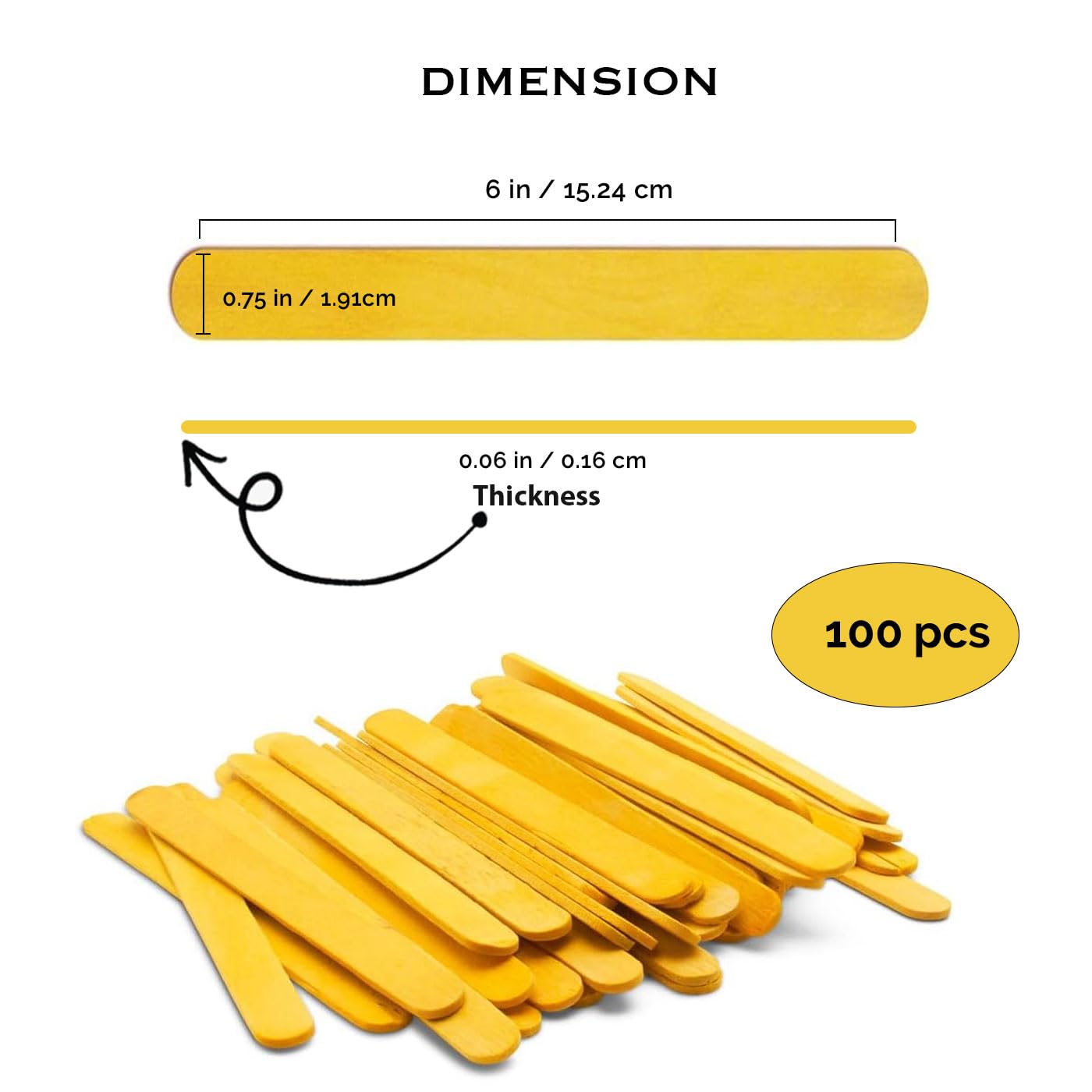 Snapklik.com : Apremont 100 Pieces Assorted Jumbo Colored Wooden 6 ...