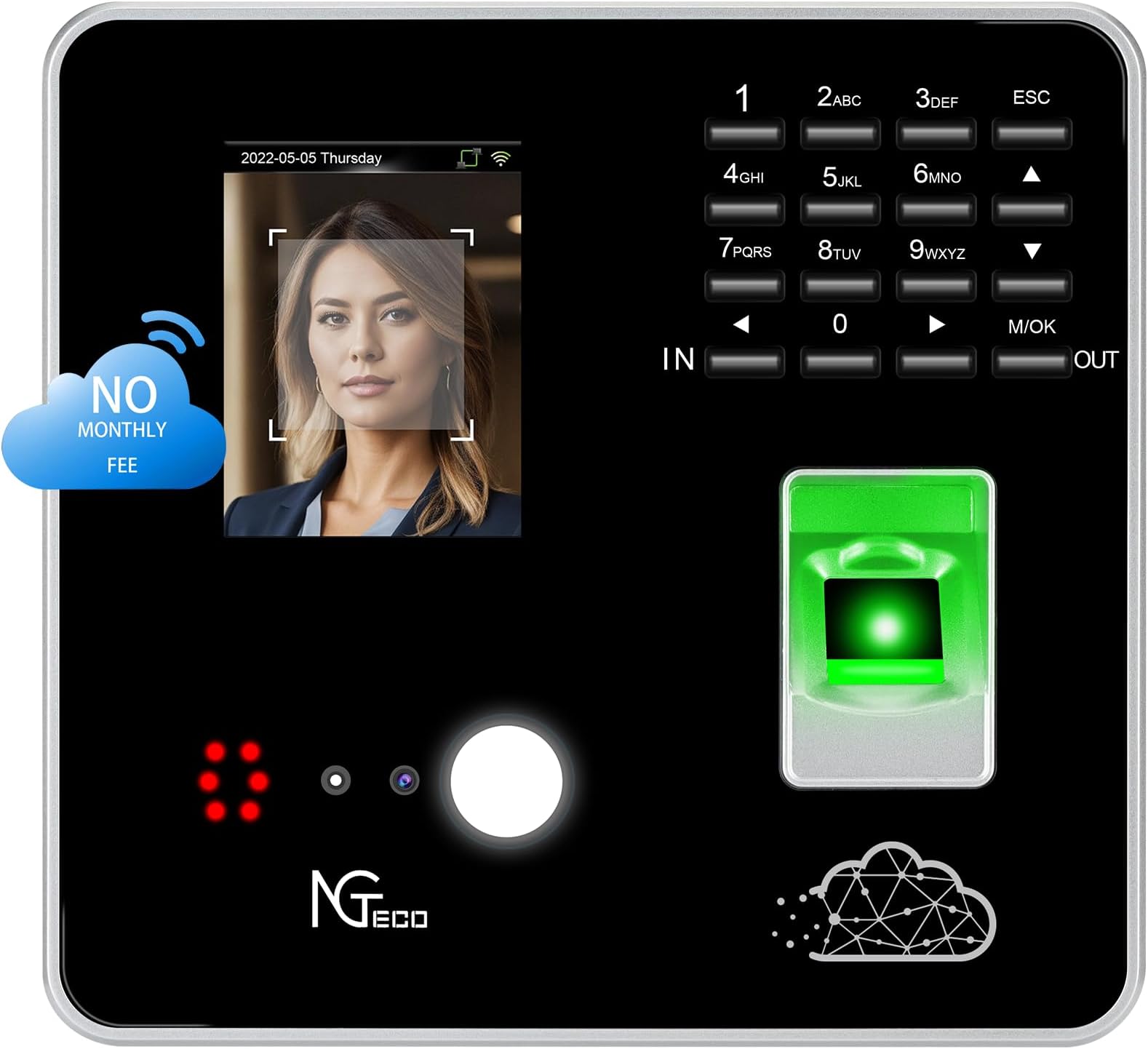 Amazon.com: NGTeco Cloud Time Clock, Upgraded TC1 Remote Control 2.4GHz ...