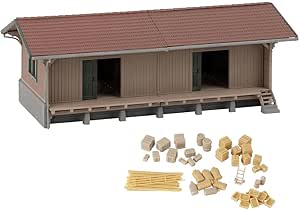 Amazon.com: Faller 120098 HO Scale Wood Freight House/Goods Shed - Kit ...