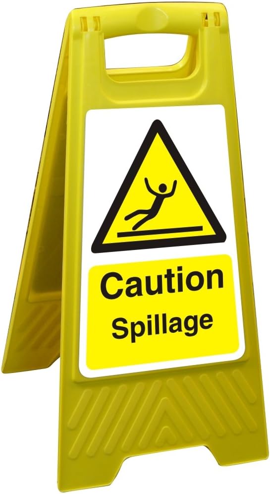Seco Caution Spillage Floor Standing Sign, 300mm x 600mm ...