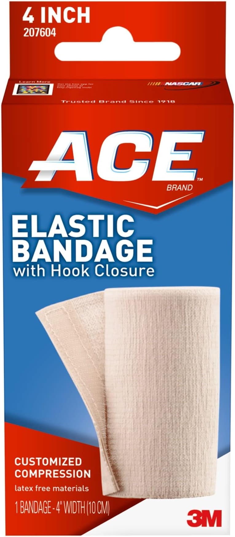 Amazon.com: ACE Elastic Bandage with Hook Closure, 4 Inches Wide, Pack ...