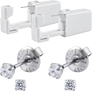 Amazon.com: CHUANCI Pair Disposable Sterile Ear Piercing Gun Ear ...