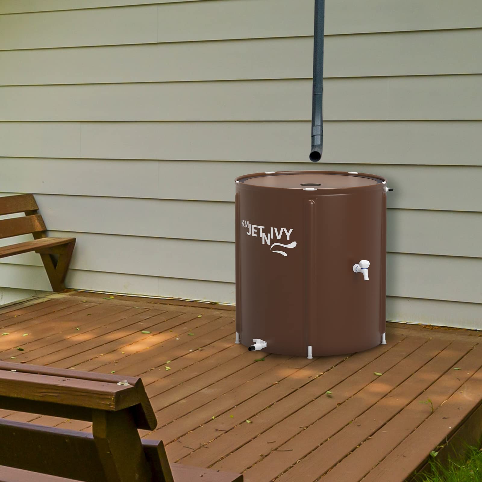 Snapklik.com : KMJETNIVY Rain Barrel 100G Anti-Collapse Collapsible Rainwater Collection System