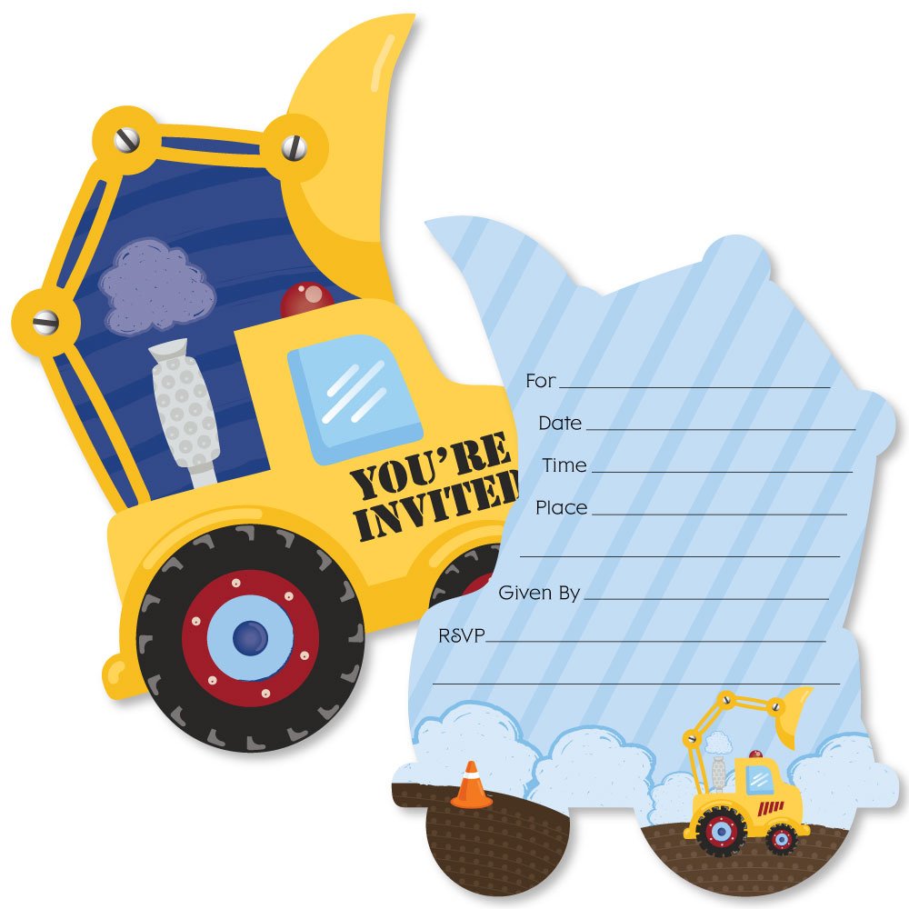 Construction Truck Baby Shower Invitation Construction Celebrity Baby