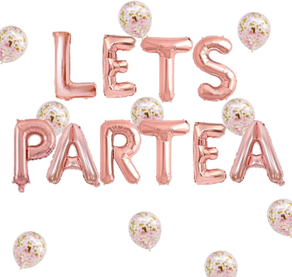 Amazon.com: Let's Par Tea Balloons, 16Inch Mylar Balloons For Par Tea ...