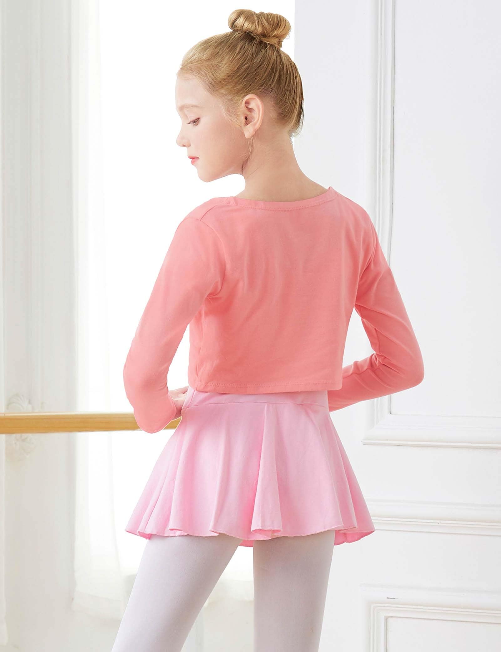 Snapklik.com : Toddler Girls Ballet Wrap Tops Long Sleeve Dance Shrugs ...