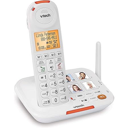 Amazon.com : VTech SN5147 Amplified Corded/Cordless Senior Phone with Answering Machine, Call ...
