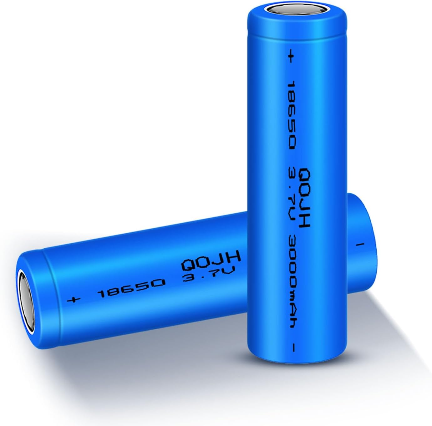 Amazon.com: QOJH 18650 Flashlight Rechargeable Battery, 3.7v 2600mAh ...