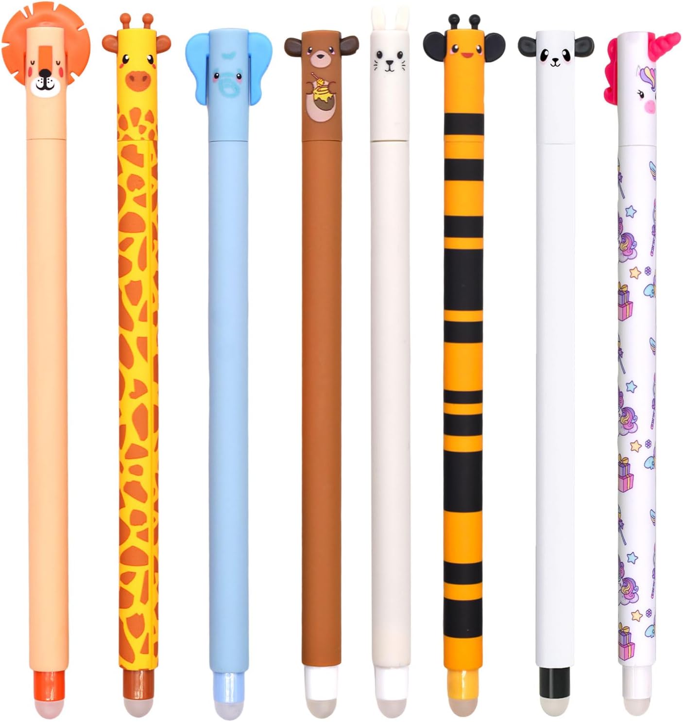 TOCVCY Erasable Pens Rub Out Pens, 0.5mm Erasable Gel Pens with Rubbers ...