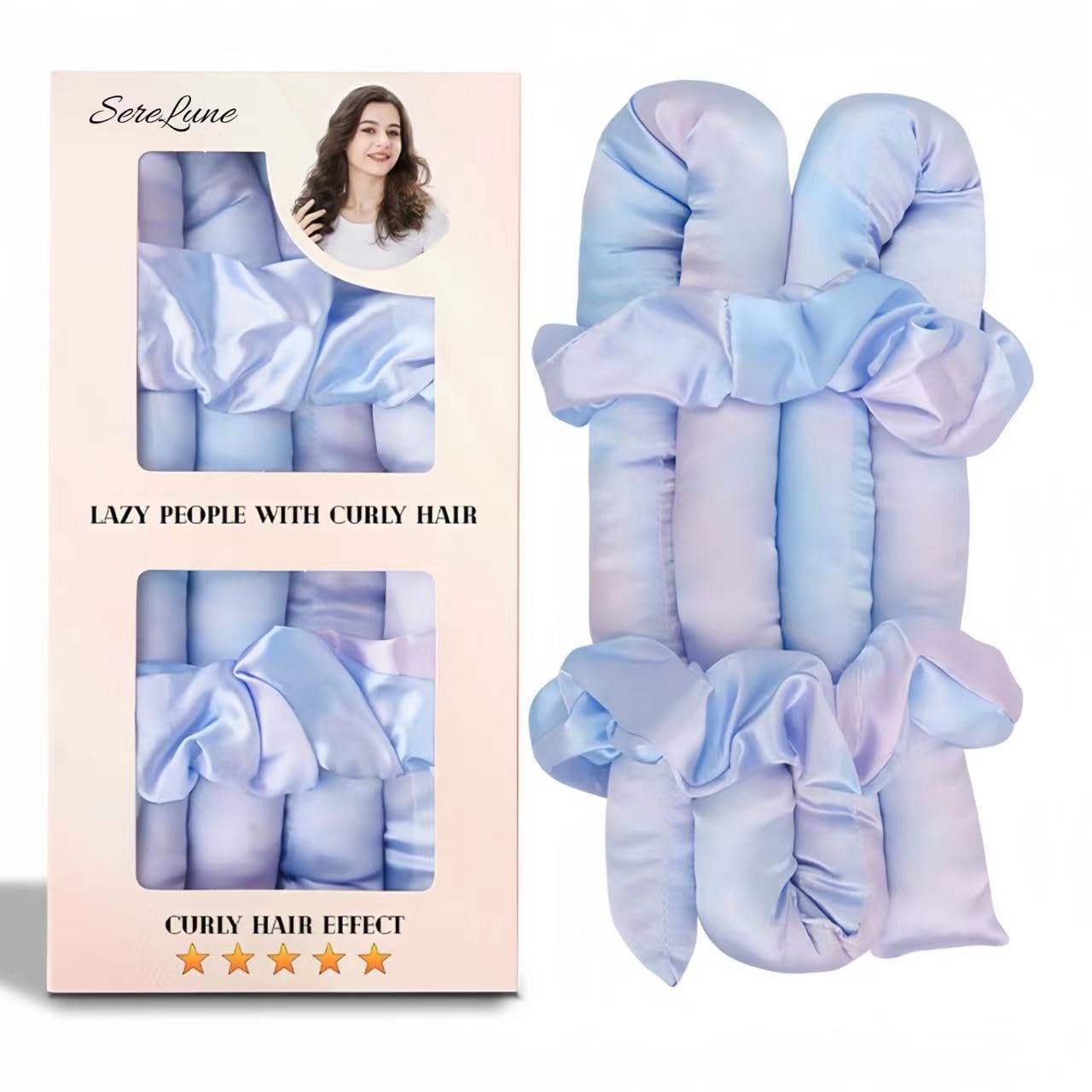 Amazon.com : SereLune Satin Heatless Hair Curling, Heatless Curlers for ...