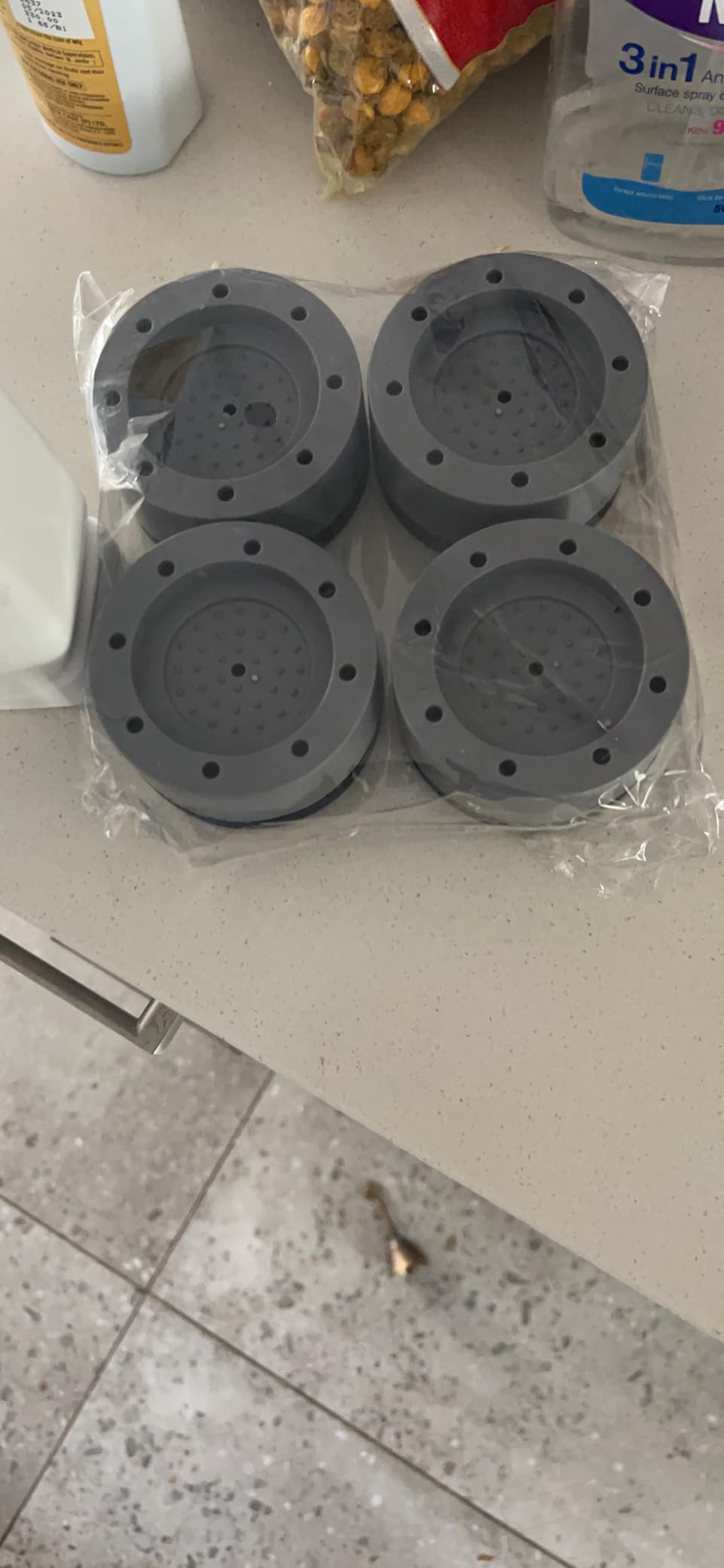 Aeixlum- 4PC Washing Machine Base Foot Pads, Anti Vibration Pads, Non ...