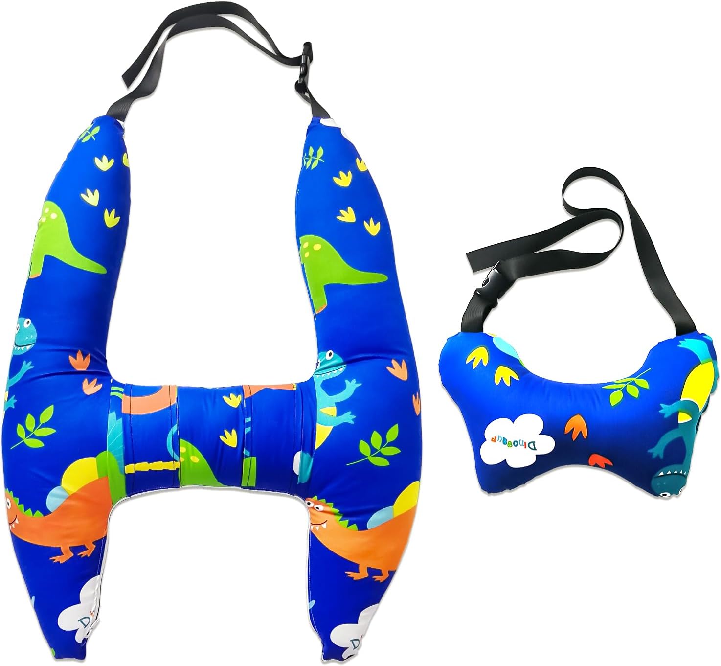 Amazon.com: Ivtivfu H-Shape Car Seat Pillow for Kids (Blue Dinosaur ...