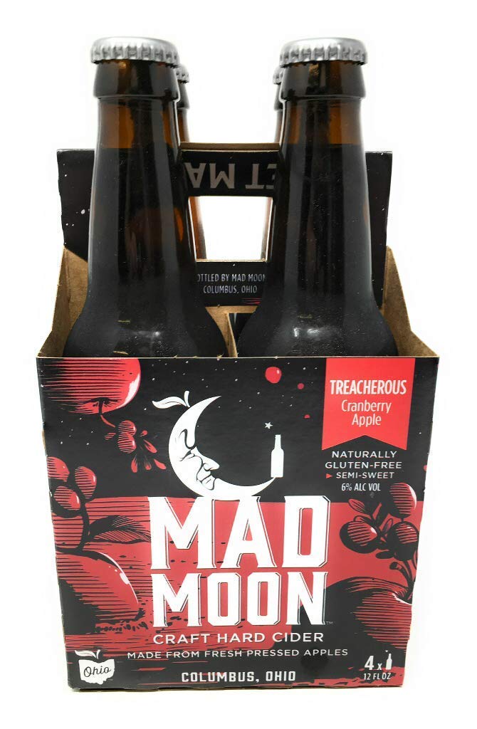 Amazon.com: MAD MOON CRAFT CIDERY Cider Treacherous 4Pk, 12 FZ ...