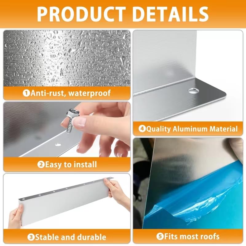 Snapklik.com : 4 Pcs Gutter Valley Splash Guard,Straight Rain Diverter ...