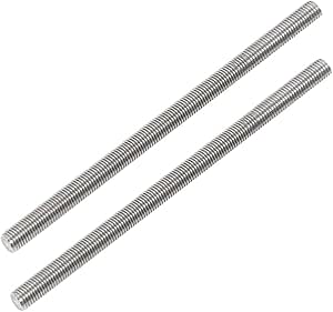 QXCIVR M14 x 1.5 x 250mm 304 Stainless Steel Fully Threaded Fine Metric ...
