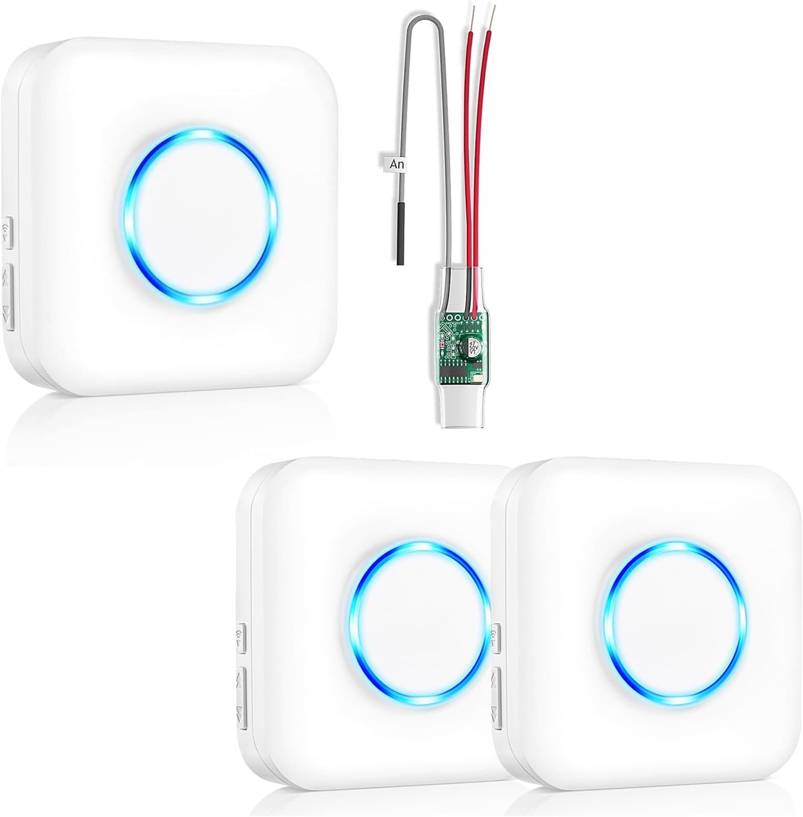 Satisure Wireless Doorbell Extender with Receiver Connects to Existing ...