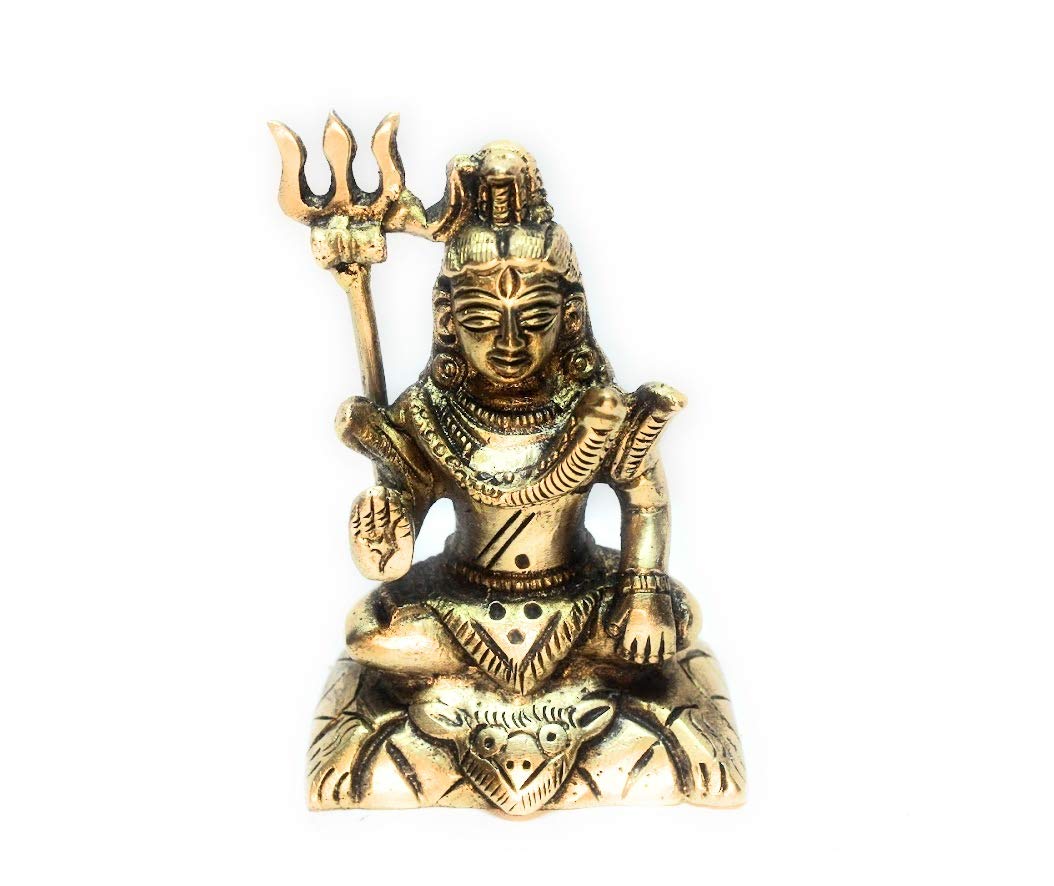 Buy Duke Art Emporium Brass Lord Shiv/Lord Shiva in Blessing Posture on ...