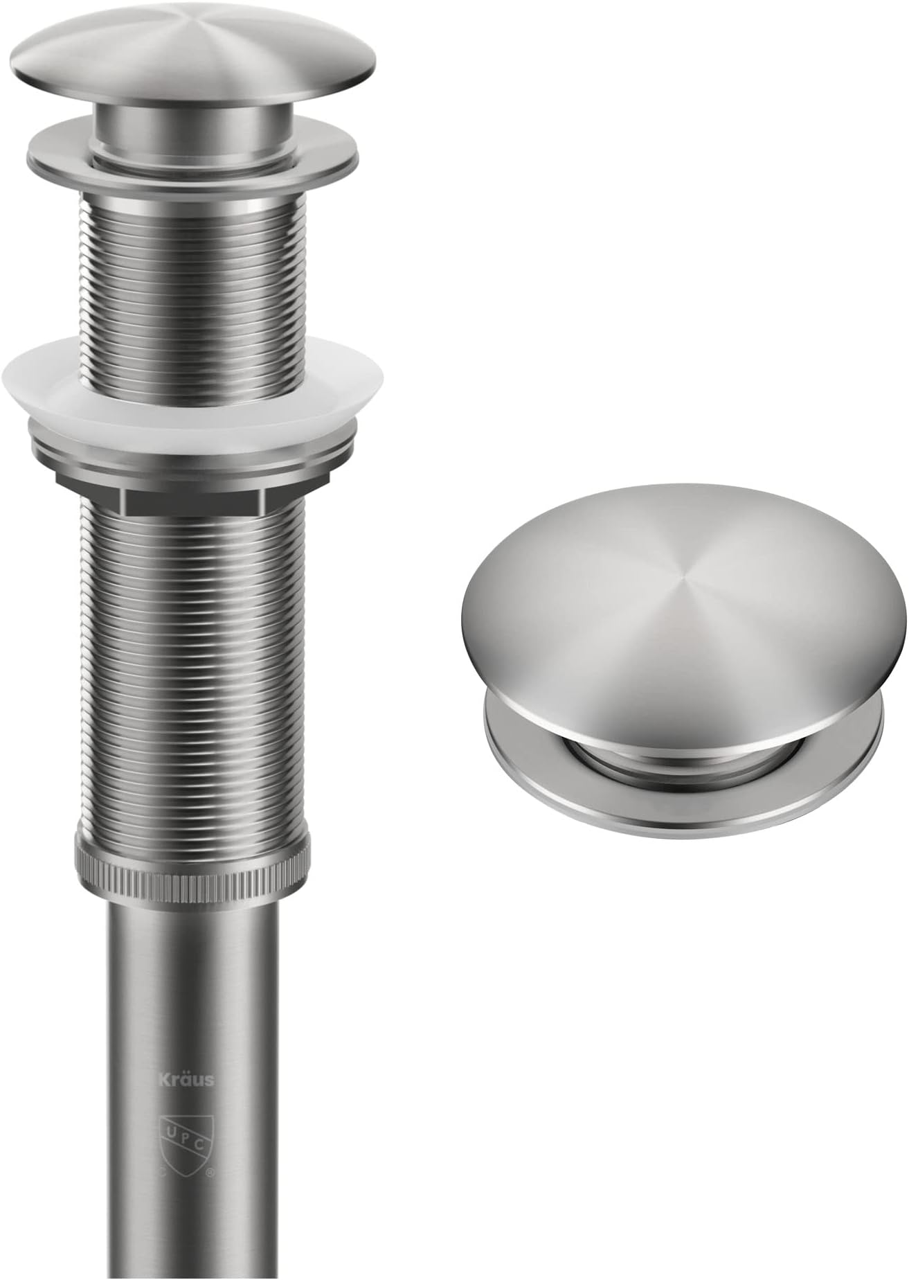 Kraus PU-10-MR-1CH Pop Up Drain and Mounting Ring Chrome - Bathroom ...