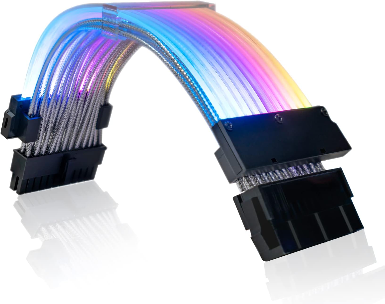 AsiaHorse 24 Pin ATX Addressable RGB Power Extension Cable, 18AWG RGB ...