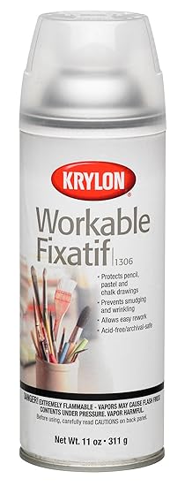 Krylon 1306 Workable Fixatif Spray Clear, 11-Ounce Aerosol : Amazon.in ...