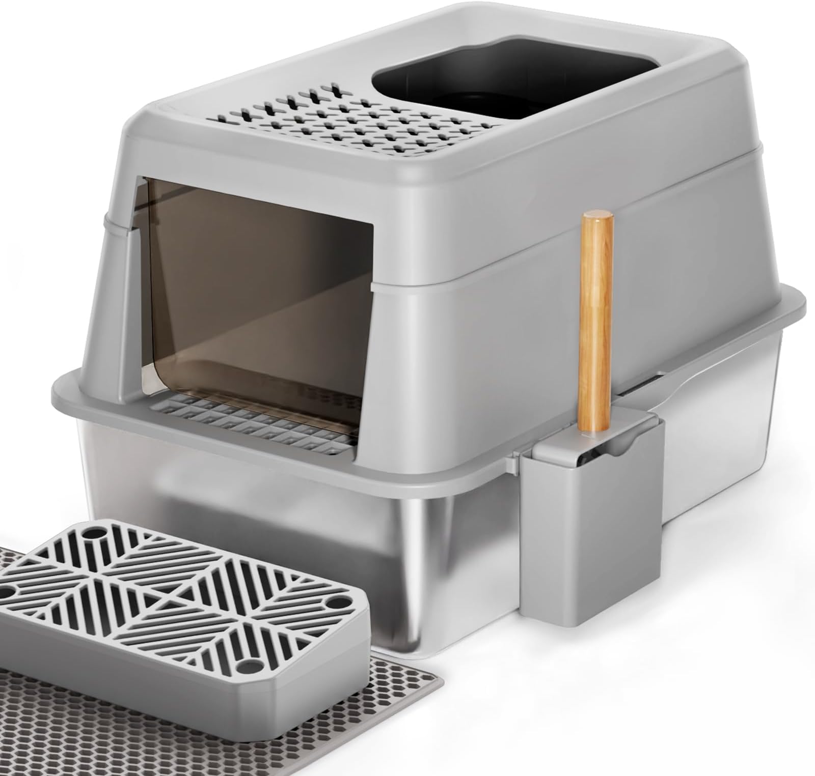 Amazon.com: Stainless Steel Cat Litter Box with Lid, Extra Large ...