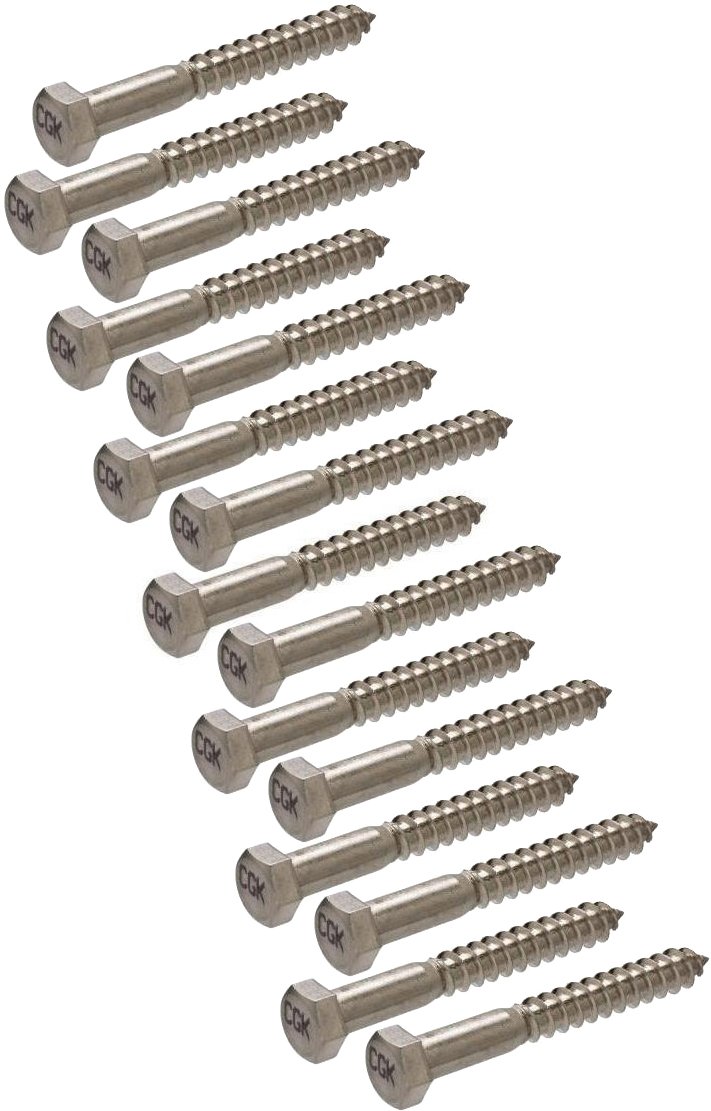 Amazon.com: Crown Bolt 81410 11320 3/8-Inch by 3-Inch Lag Screws Hex ...