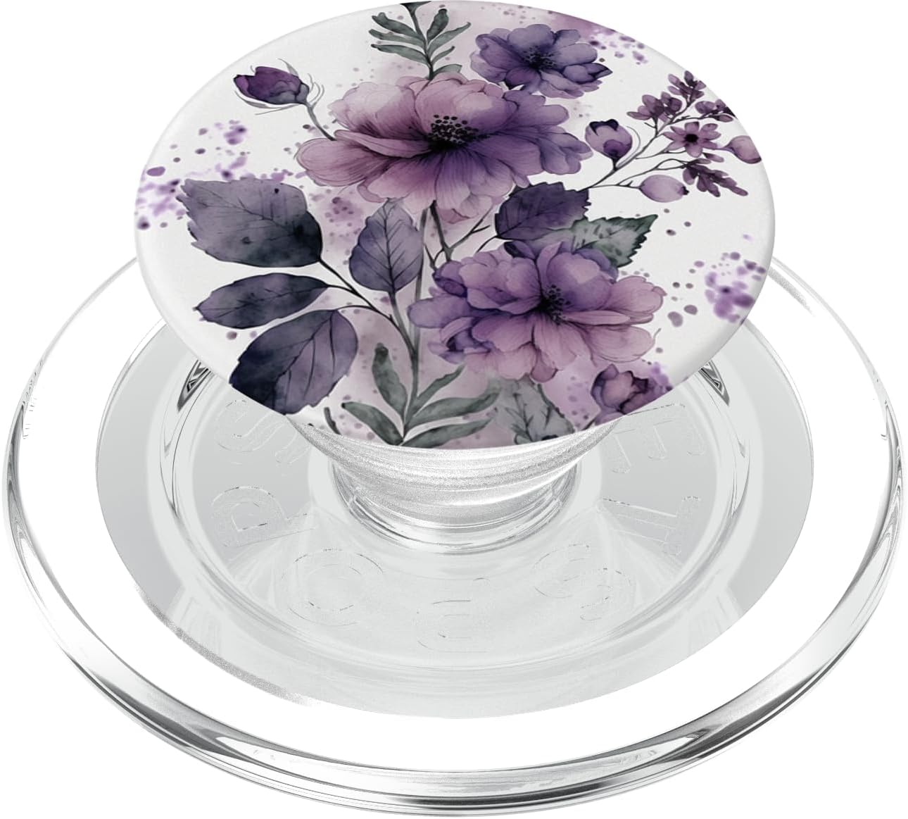 Amazon.com: Blue Watercolor Flower Pattern PopSockets PopGrip for ...