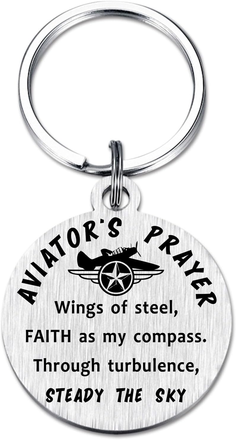 Amazon.com: Richesele Aviator's Prayer Keychain for Pilots - Laser ...