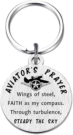 Amazon.com: Richesele Aviator's Prayer Keychain for Pilots - Laser ...