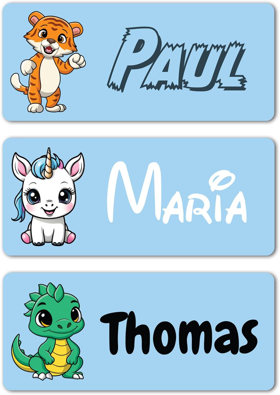 60 Just Stick Clothing Name Tags/Labels- No Sew or Iron for School ...