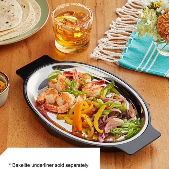 Snapklik.com : TrueCraftware-11-5/8" X 8" Oval Stainless Steel Sizzling ...