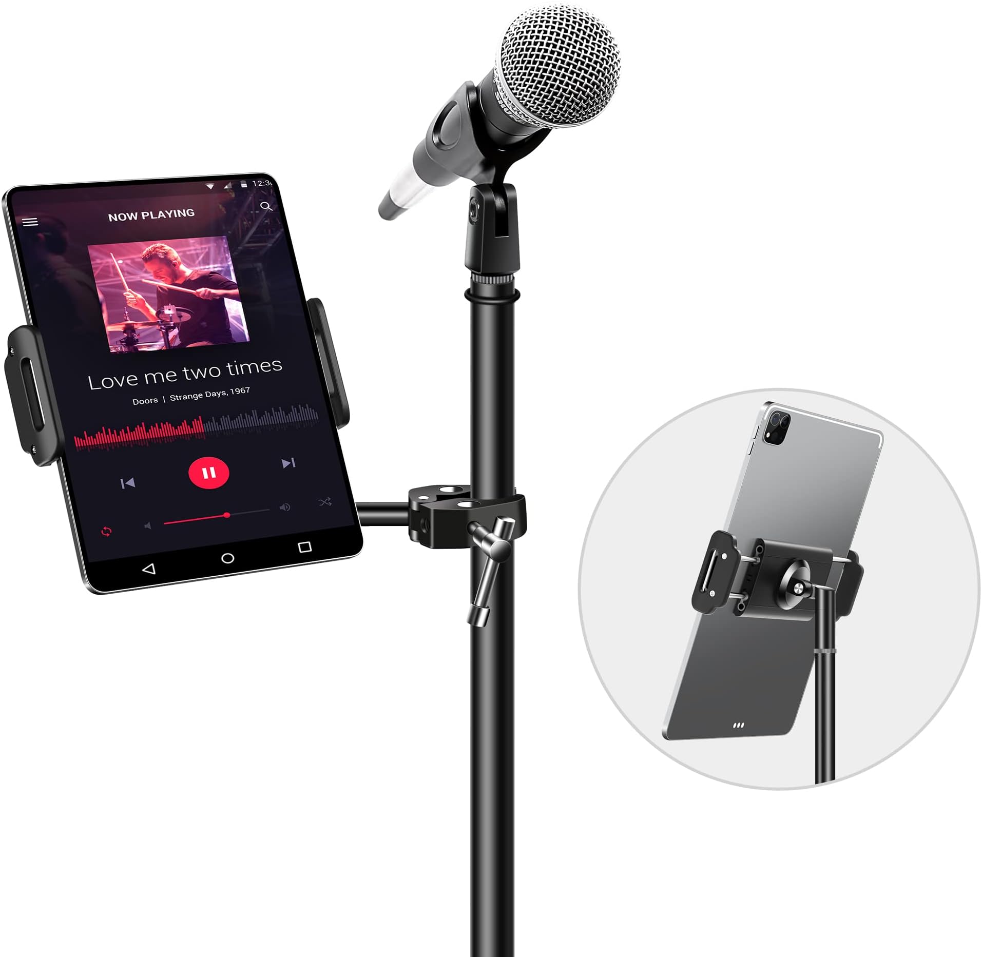 Amazon Basics Adjustable Tablet/iPad Mount Holder for Microphone and ...