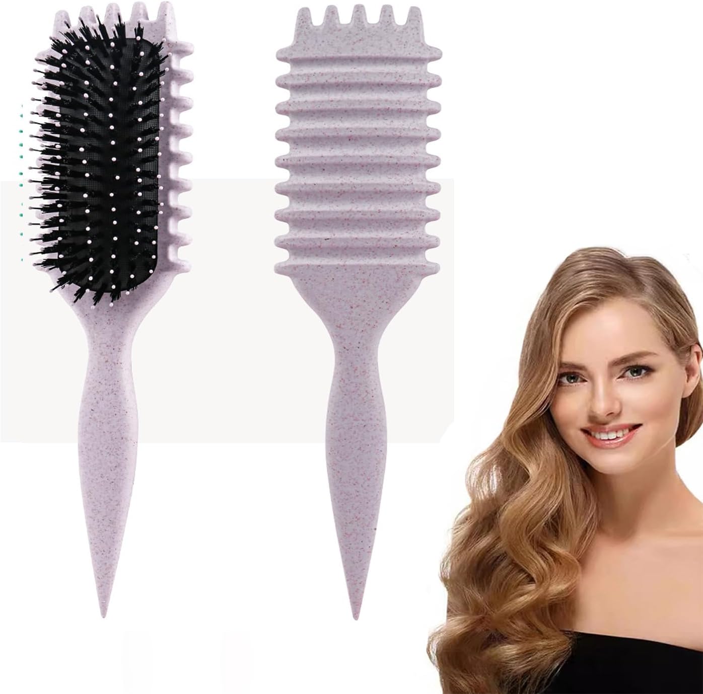 Amazon.com : Boar Bristle Curl Defining Brush for Shaping, Detangling ...