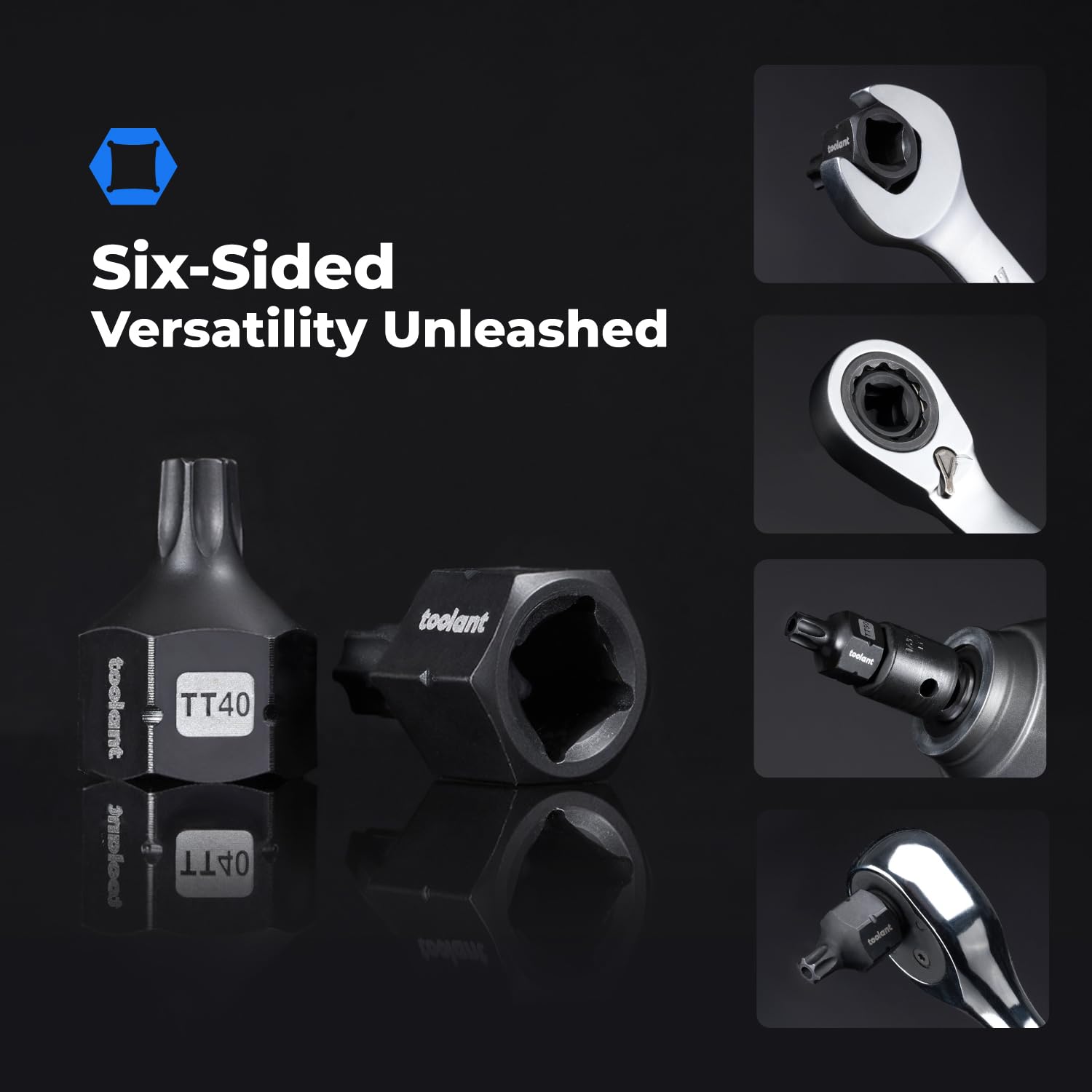 Snapklik.com : Toolant 3/8" Drive TT40 Impact Torx Bit Socket Set 4PCS