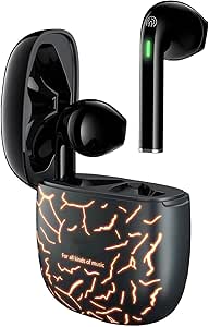 Wireless Earbuds with Dynamic LED Lights Charging Case, Gaming ...