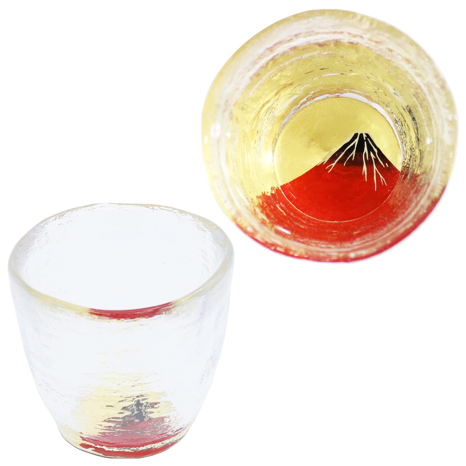 Buy Kasyou Studio Kasyou Maki-e Glass, "Red Fuji" (Kanazawa Gold Foil ...