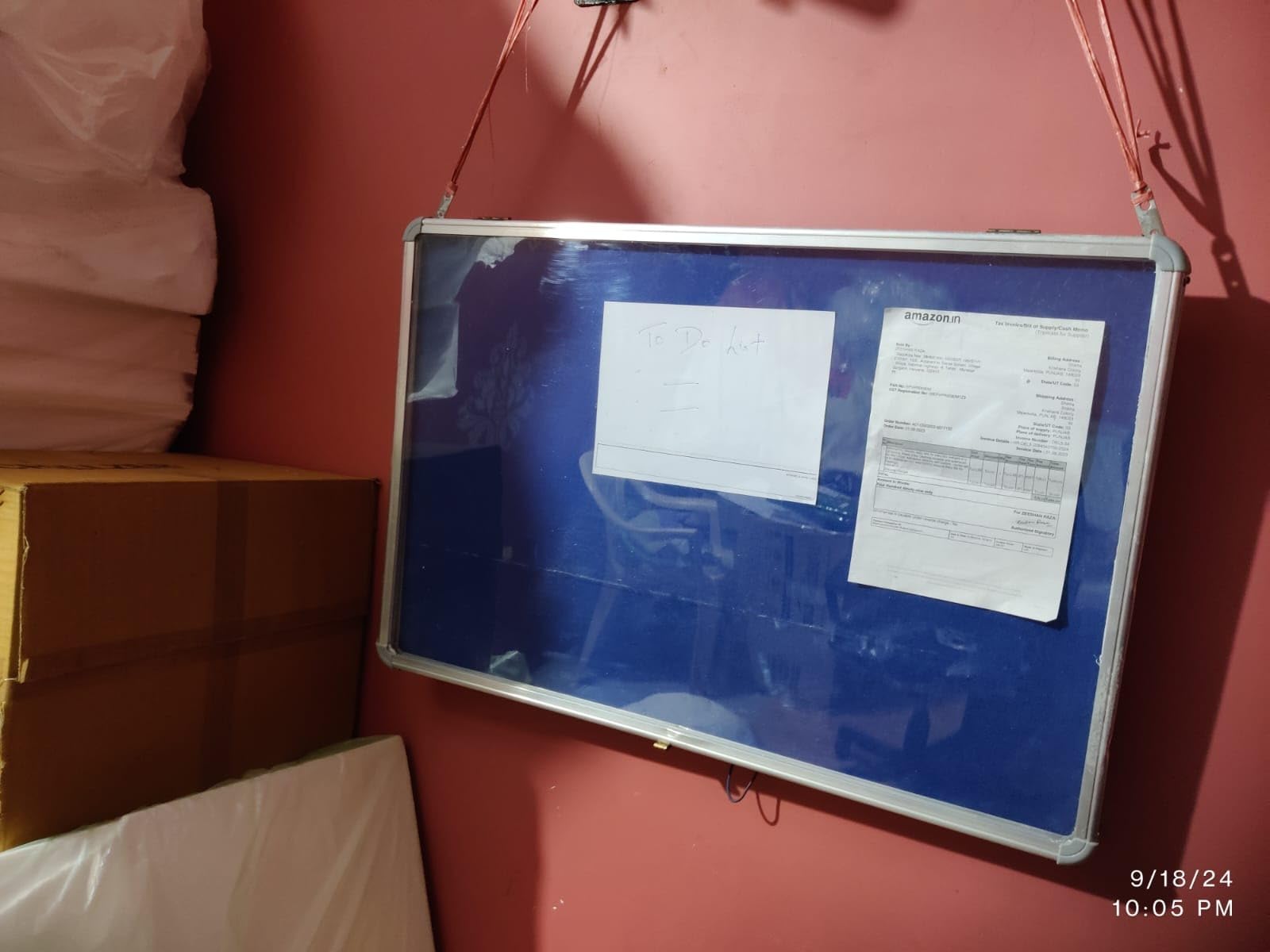 Essentiify 2x3 Feet Notice Board with Glass Door, pin Board/Soft Board ...