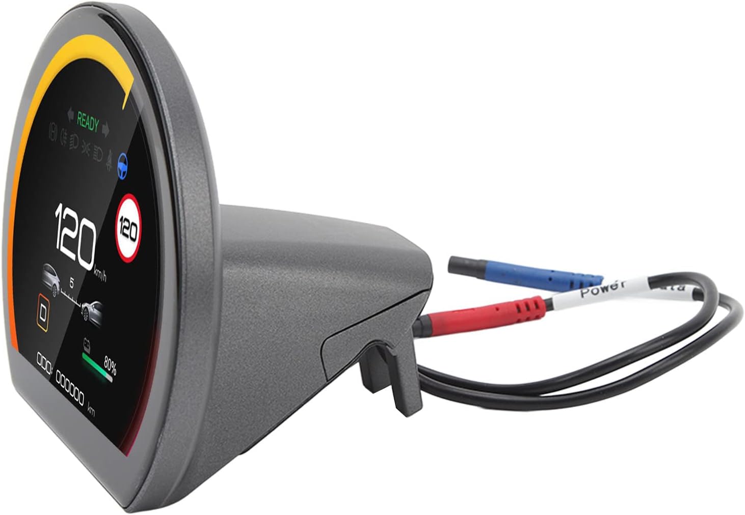 Car HUD Display, Round Dashboard LCD Screen for Auto Brightness Model 3 ...