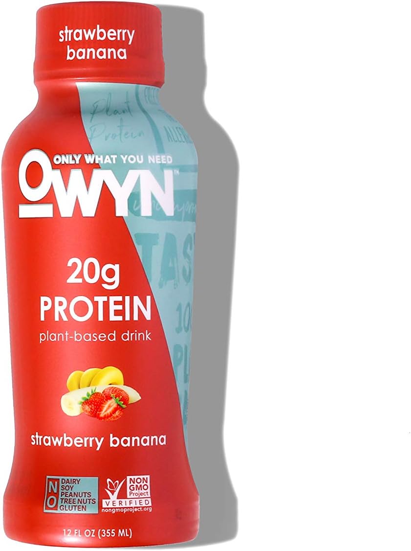 Amazon.com : OWYN Strawberry Banana Protein Drink, 12 Fluid Ounce ...