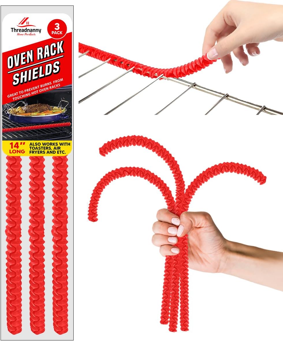 Amazon.com: Silicone Oven Rack Shields Guards - Heat Resistant Oven ...
