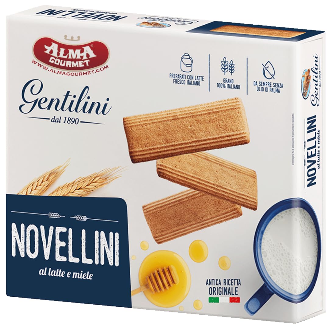 Amazon.com: Biscotti Gentilini - Novellini Italian Biscotti with Milk ...