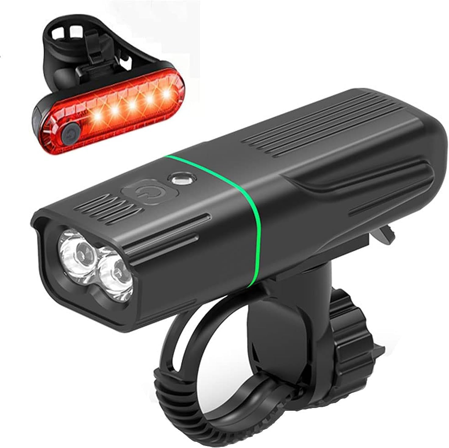 Exrp Bike Lights Set Ultra Bright, Bicycle Light Rechargeable with 6 ...