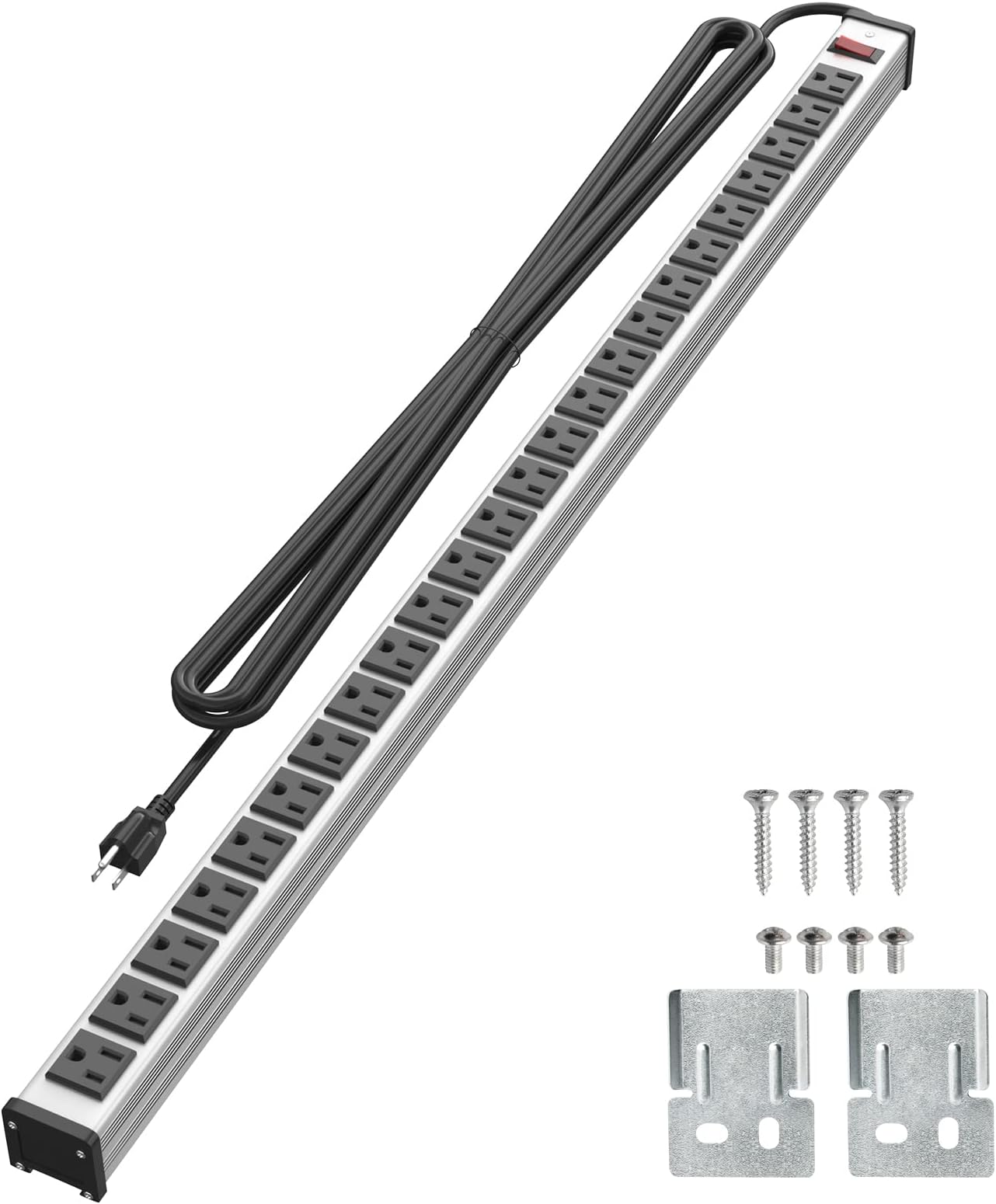 Amazon.com: 24 Outlets Extra Long Power Strip, Heavy Duty Metal Power ...