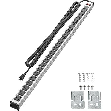 Amazon.com: 24 Outlets Extra Long Power Strip, Heavy Duty Metal Power ...
