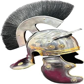 Amazon.com: VIKINGCOSTUMESUSA Roman Centurion Helmet with Black Plume ...