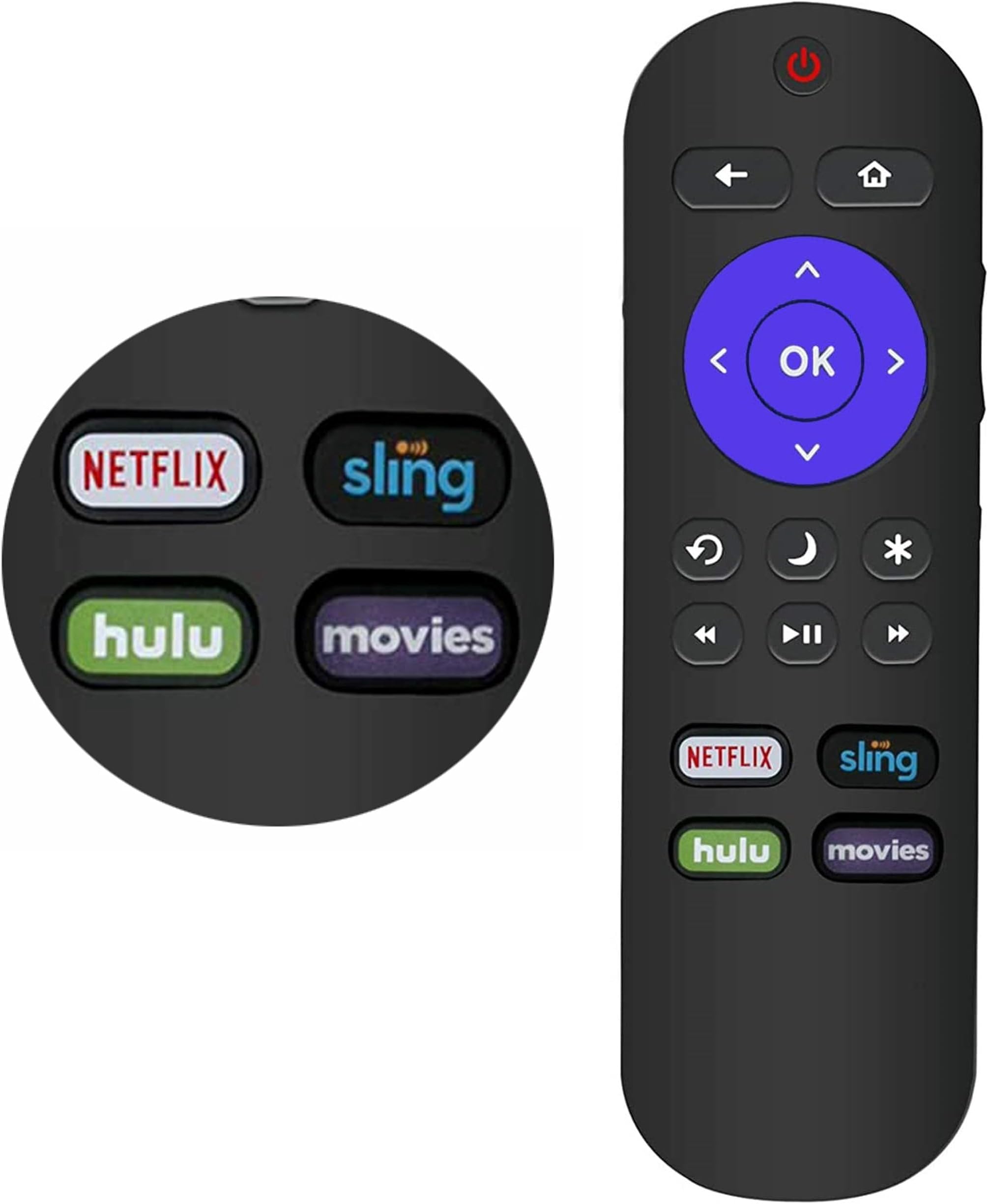 Amazon.com: Replacement Insignia Roku Smart TV Remote Universal for All ...