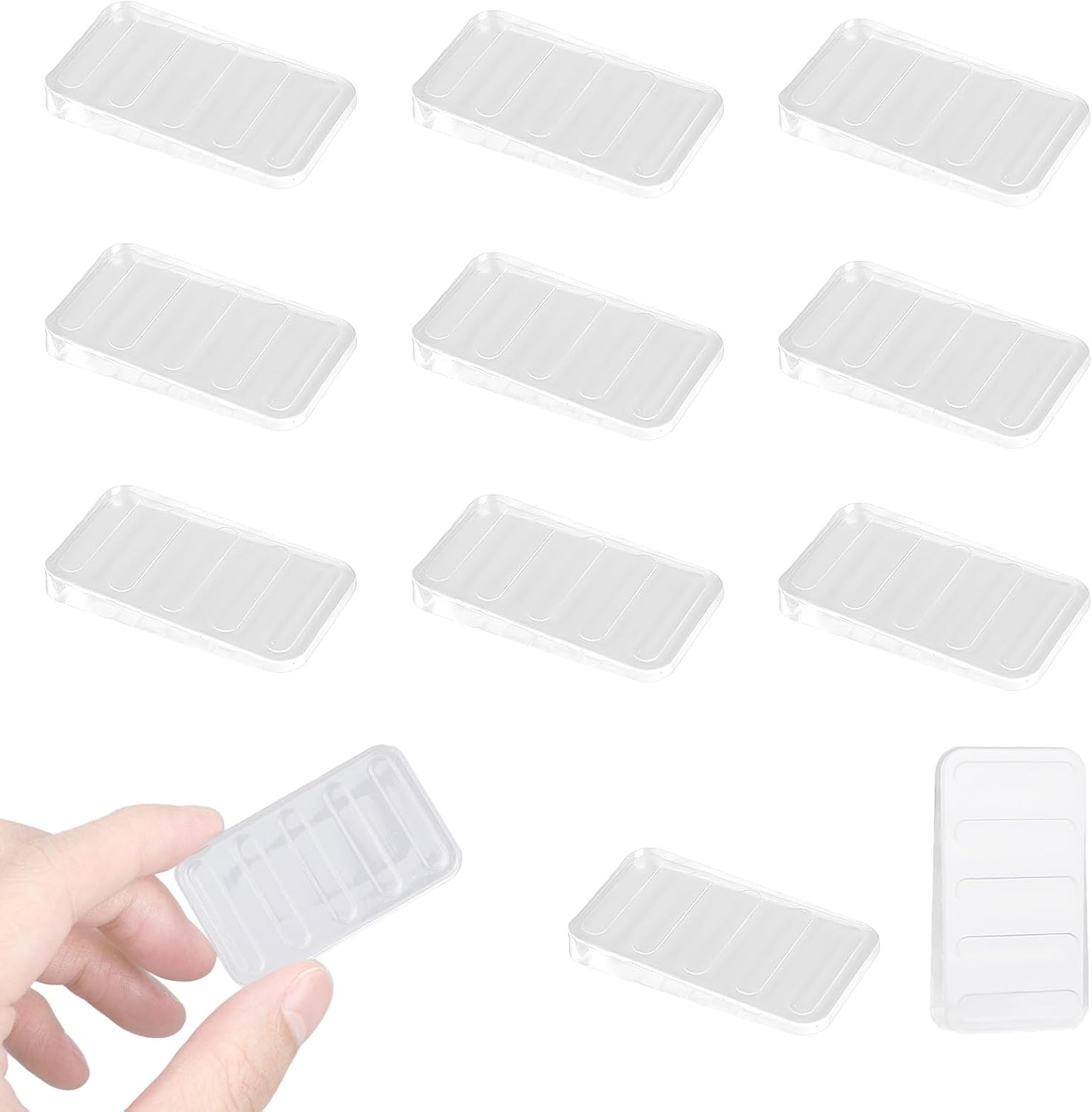 12 Pcs Furniture Leveling Shims, Plastic Clear Table Wedges Adjustable ...