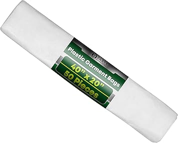 Amazon.com: Party Bargains 40x20 Inch Clear Plastic Garment Bags, 50 ...