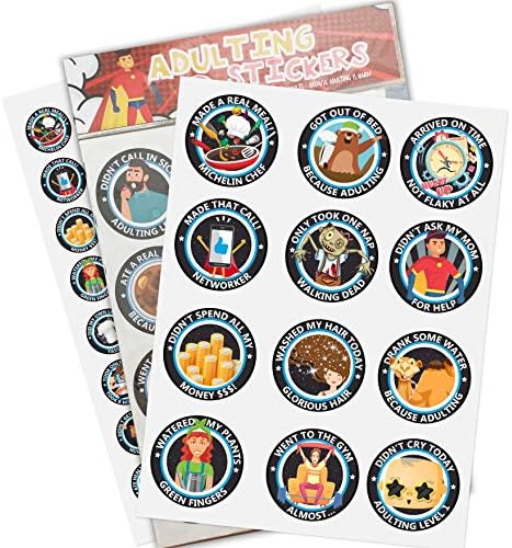 Amazon.com: Pack of 72 Humorous Adulting Stickers for Adults - Adult ...
